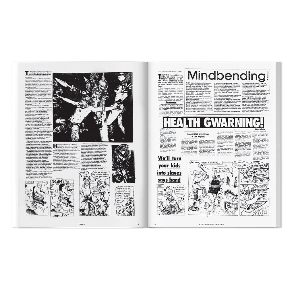 GWAR X BEYOND THE STREETS "Mind Control Monthly " Book